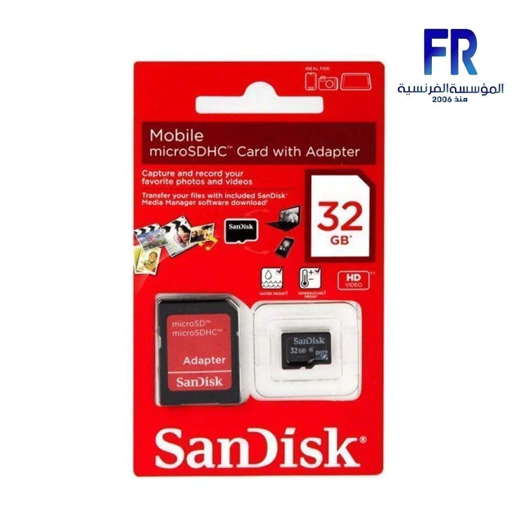 SANDISK 32GB Class 4 MICRO SD Card | Alfrensia